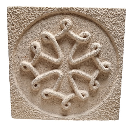 Croix Occitane "Corde" 40 cm Croix Occitanie en pierre