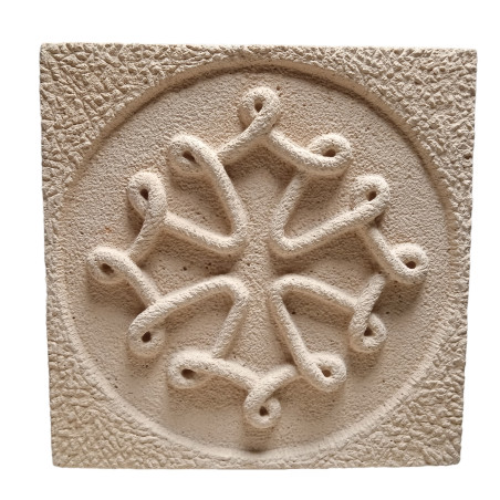 Croix Occitane "Corde" 40 cm Croix Occitanie en pierre