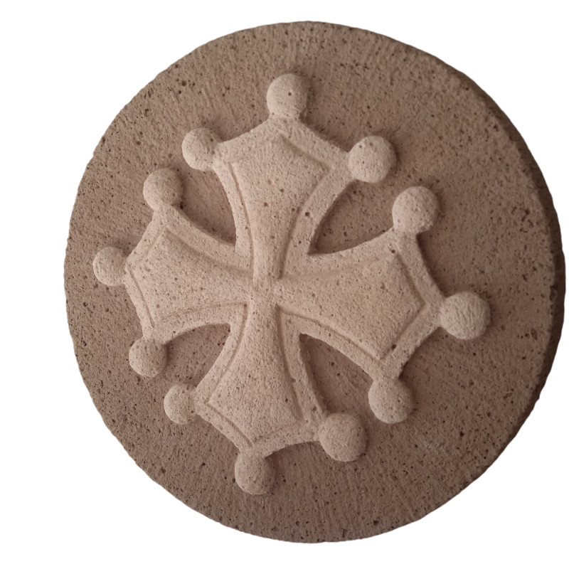 Croix Occitane ronde 26cm, 2 couleurs, croix Cathare