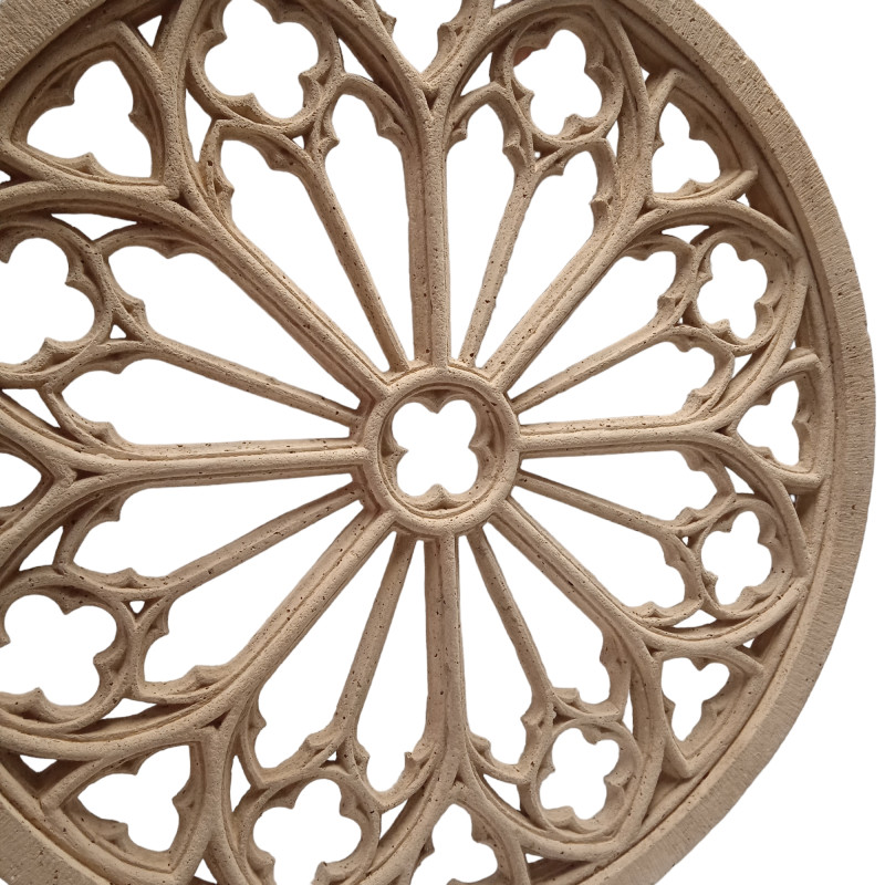 Rosace cathédrale de Metz.Rosace gothique.Moulage de pierre taillée ...